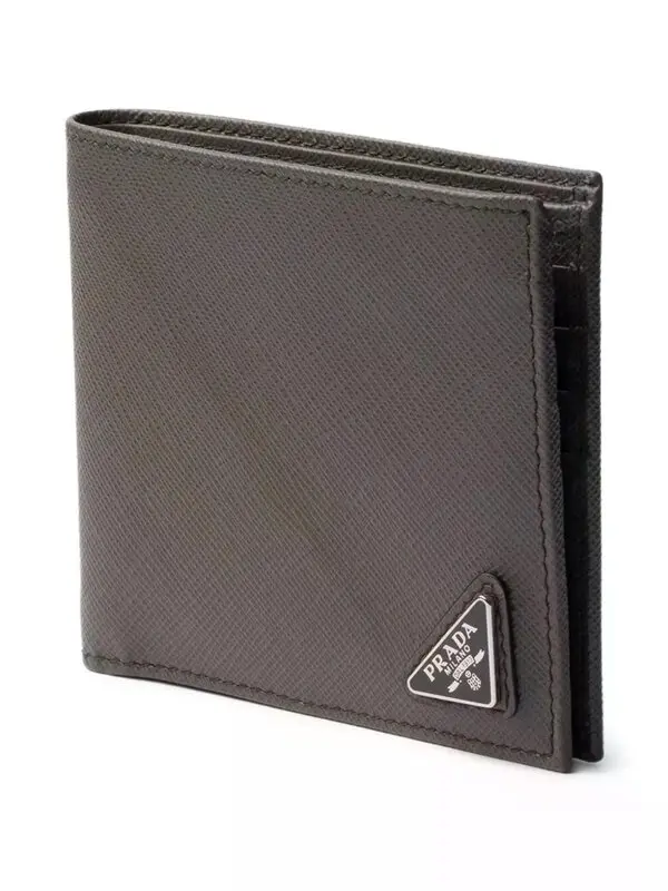 Prada Textured Bifold Wallet - Grey