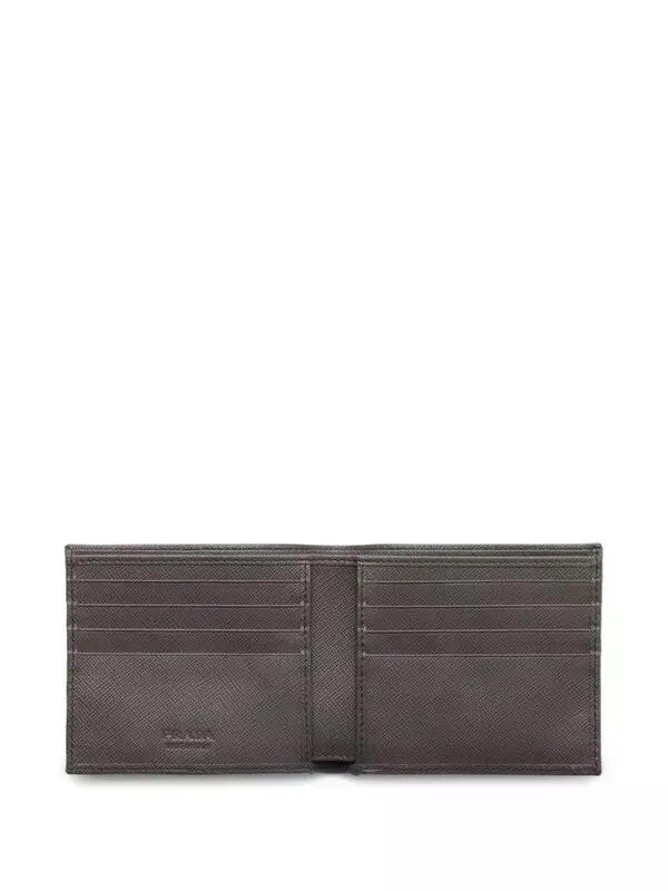 Prada Textured Bifold Wallet - Grey