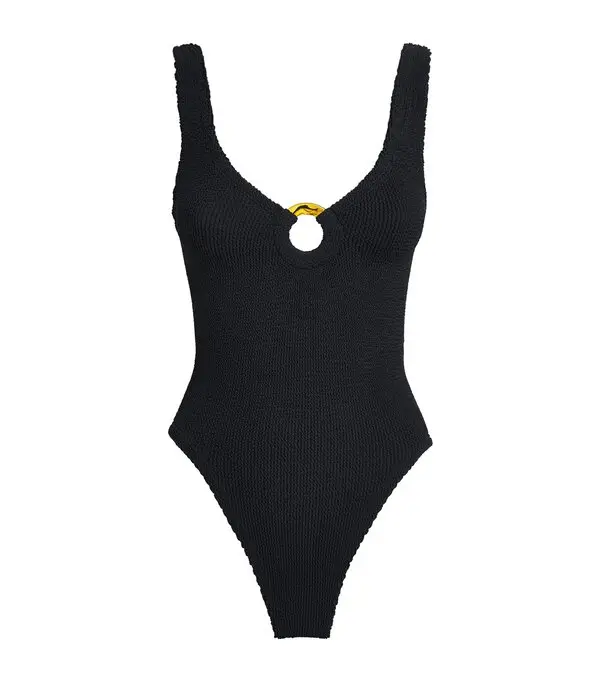 Hunza G Celine Plunge One Piece - Black