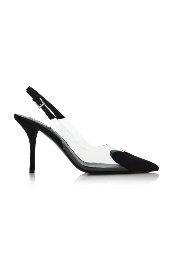 Alaïa Le Coeur Suede Slingback Pumps