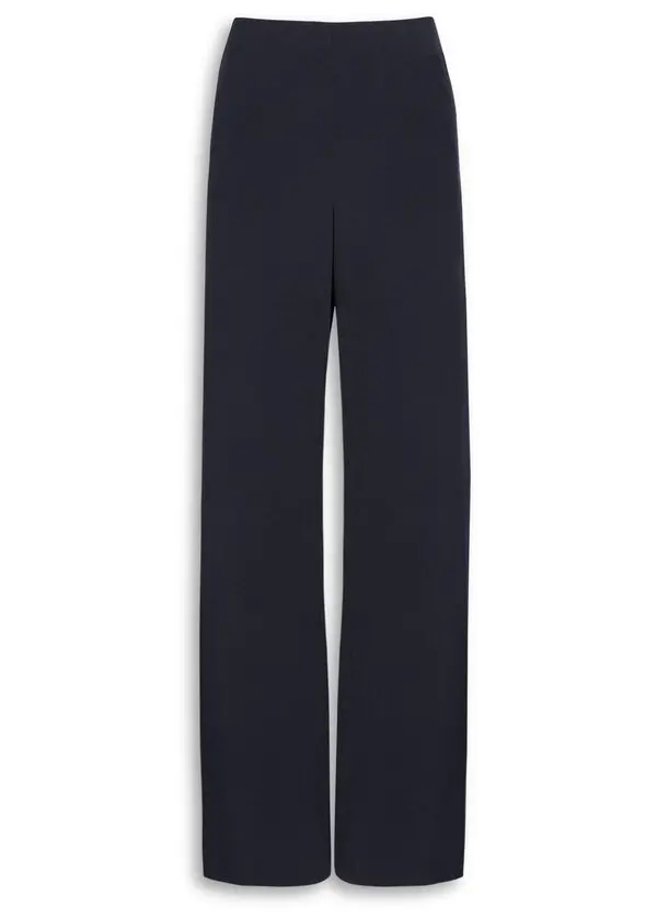 Vince Crepe Straight-leg Trousers - Navy
