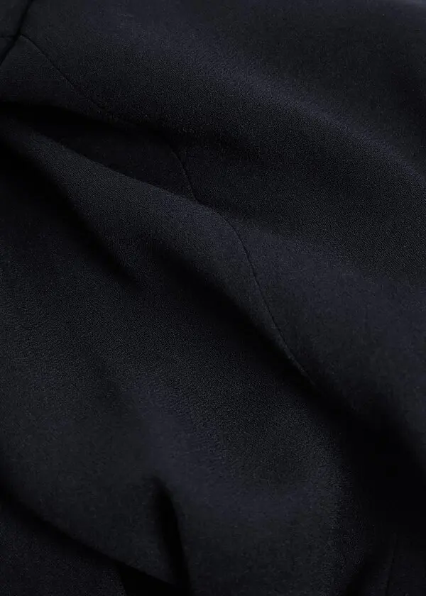 Vince Crepe Straight-leg Trousers - Navy