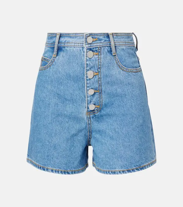 ALEMAIS Stephi High-rise Denim Shorts - Blue