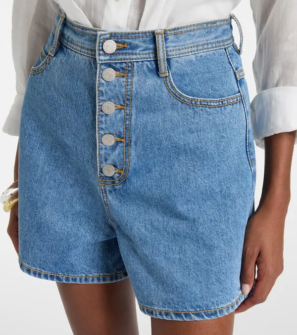 ALEMAIS Stephi High-rise Denim Shorts