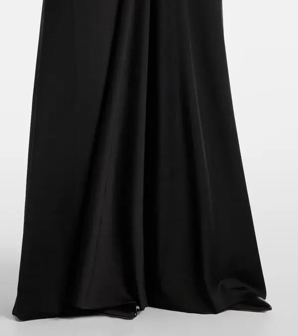 Victoria Beckham Embellished Gathered Crepe Gown