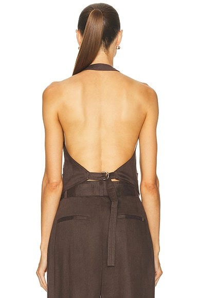 Helmut Lang Halter Waistcoat - Espresso