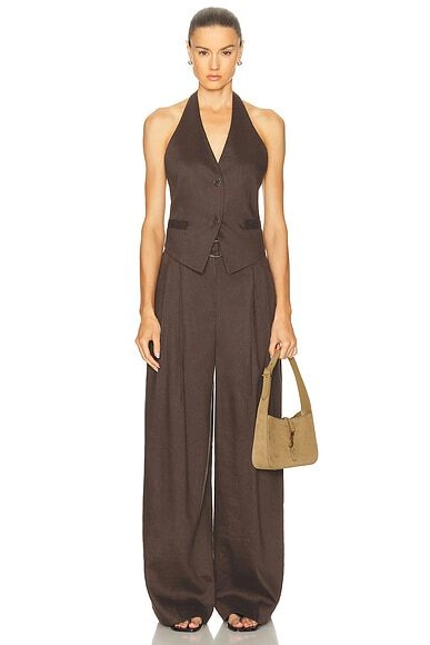 Helmut Lang Halter Waistcoat - Espresso