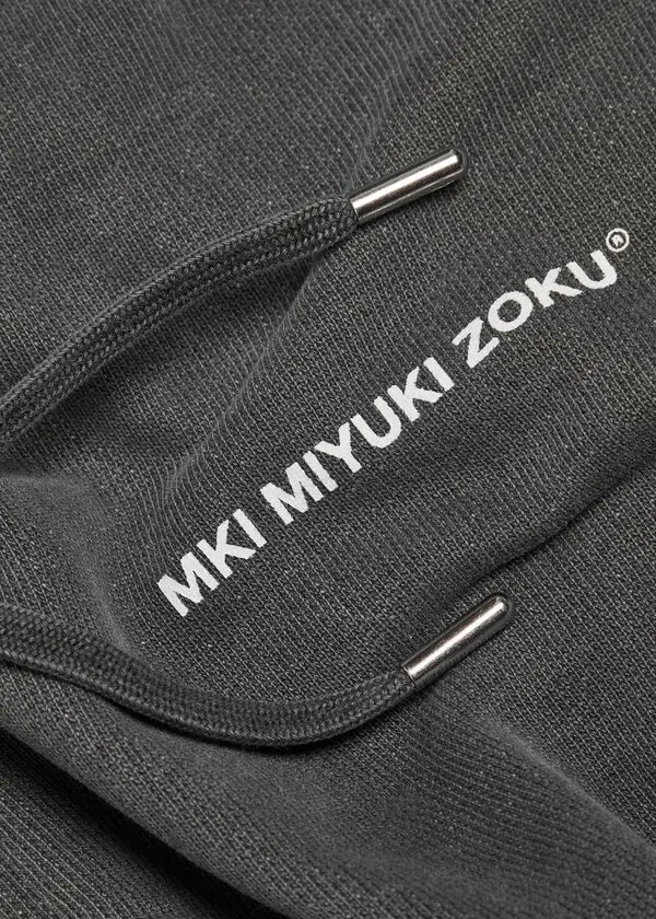 MKI MIYUKI ZOKU Logo Print Cotton-blend Zip-up Hooded Sweatshirt