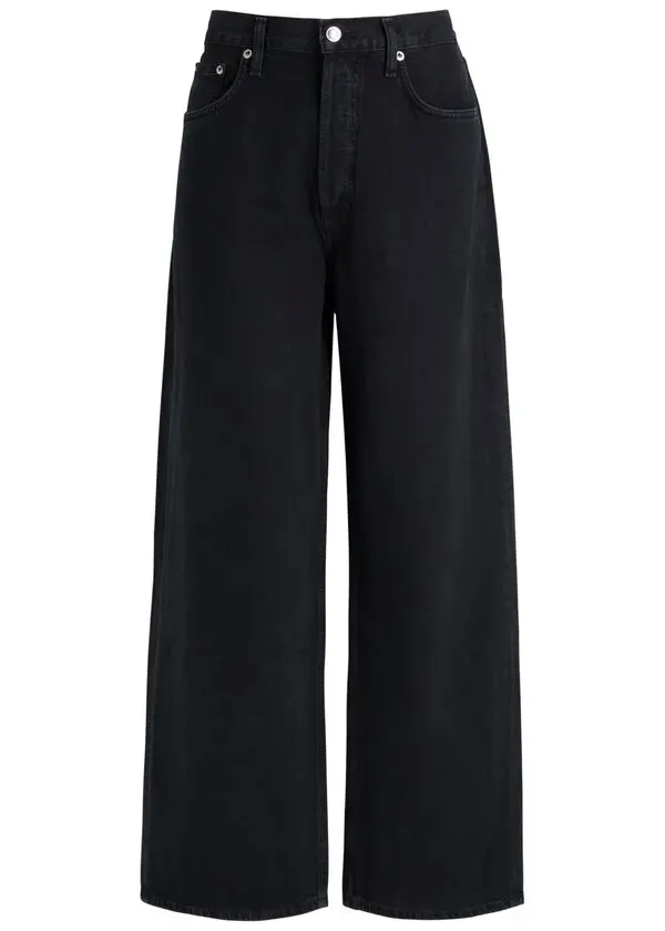 AGOLDE Low Slung Baggy Wide-leg Jeans - Black