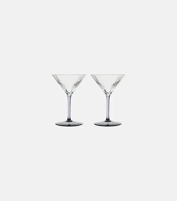 NASONMORETTI Set Of 2 Martini Glasses - Transparent