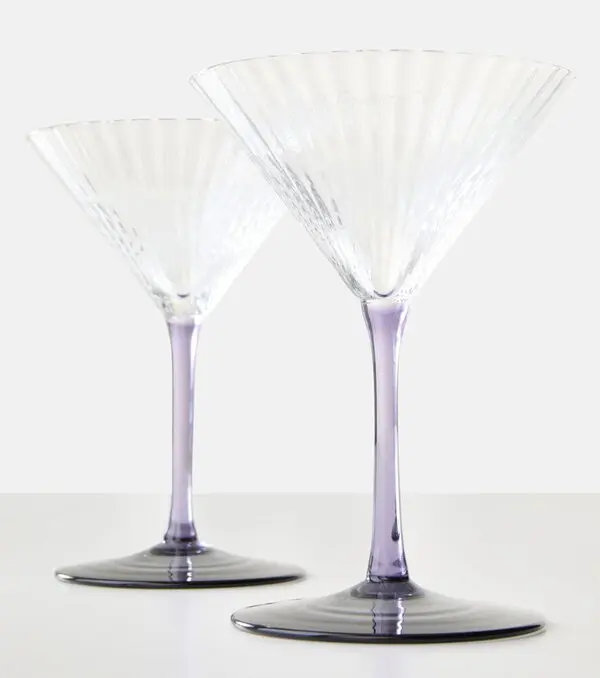 NASONMORETTI Set Of 2 Martini Glasses - Transparent