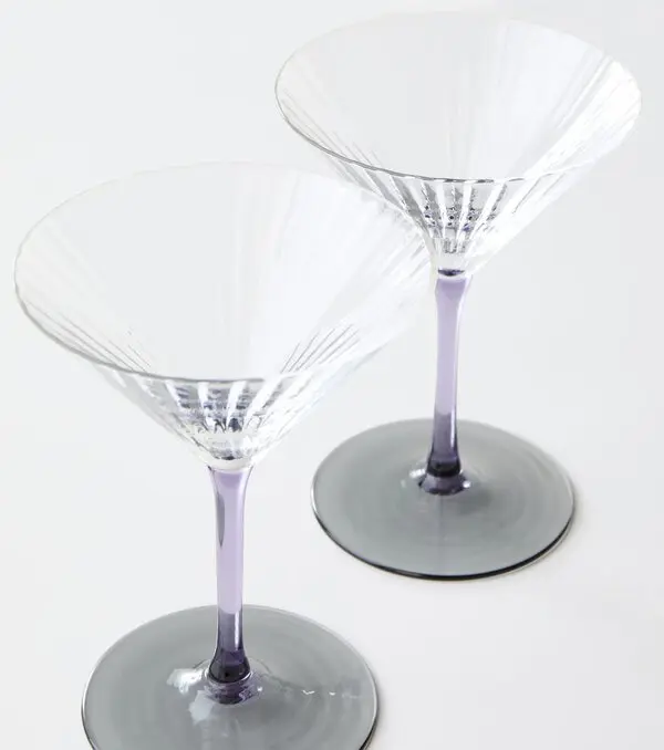 NASONMORETTI Set Of 2 Martini Glasses - Transparent