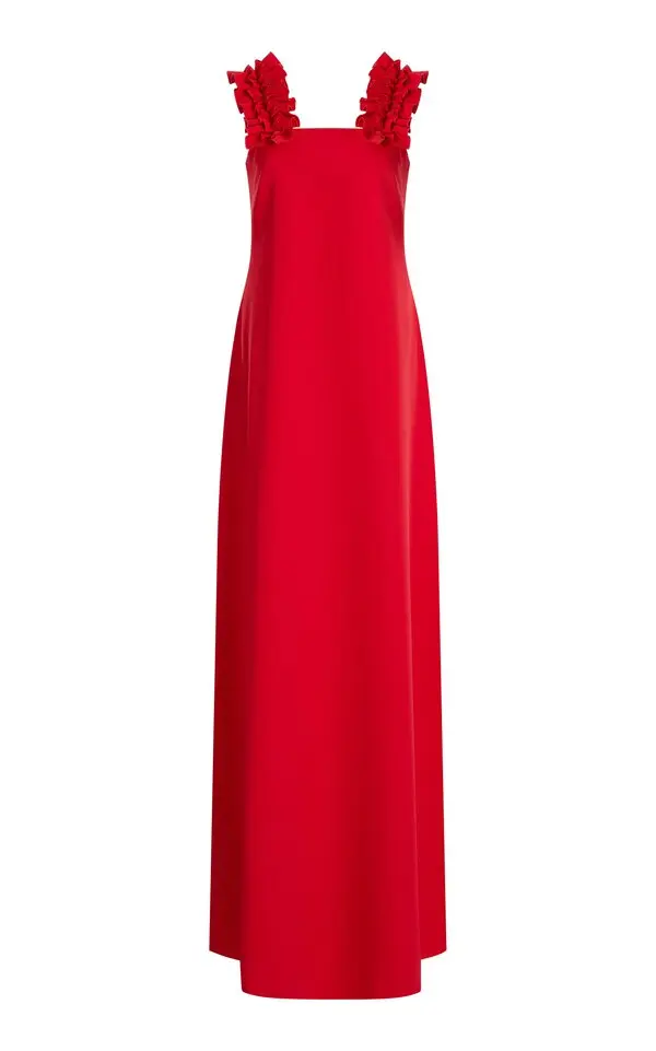 GRETA CONSTANTINE Oany Embroidered Maxi Dress - Red