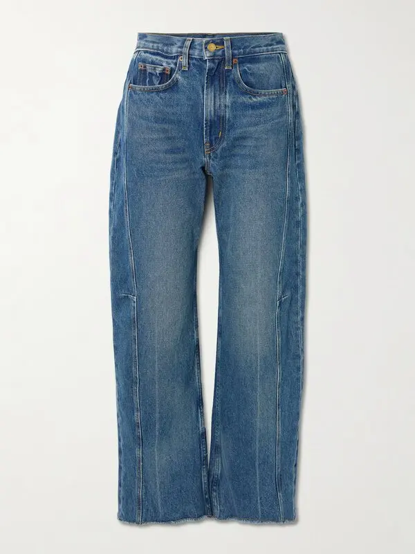 B Sides Relaxed Cuffed Lasso High-rise Wide-leg Jeans