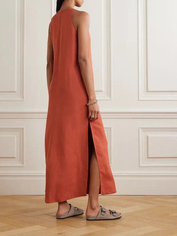 Brunello Cucinelli Bead-embellished Twill Midi Dress
