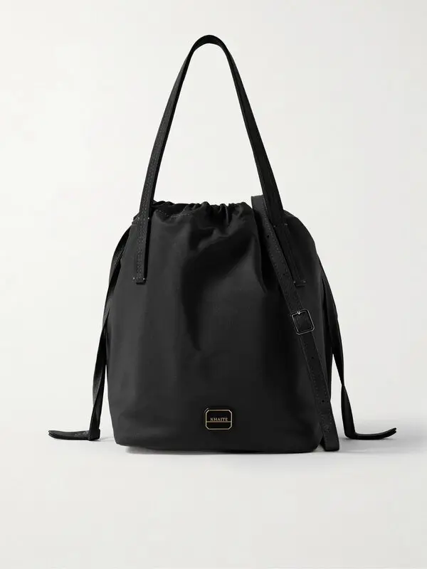 Khaite Rory Leather-trimmed Shell Bucket Bag