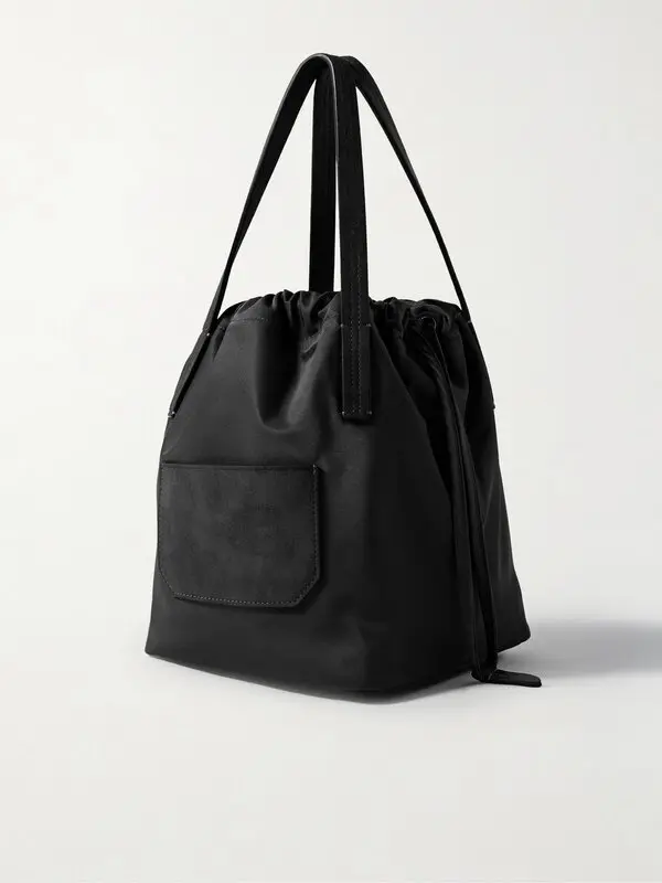 Khaite Rory Leather-trimmed Shell Bucket Bag