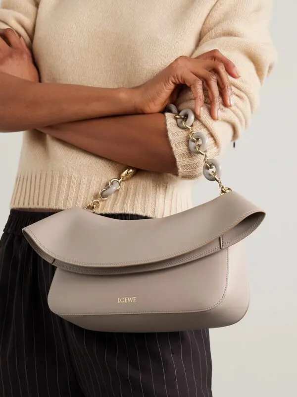 Loewe Ola Medium Embellished Leather Shoulder Bag