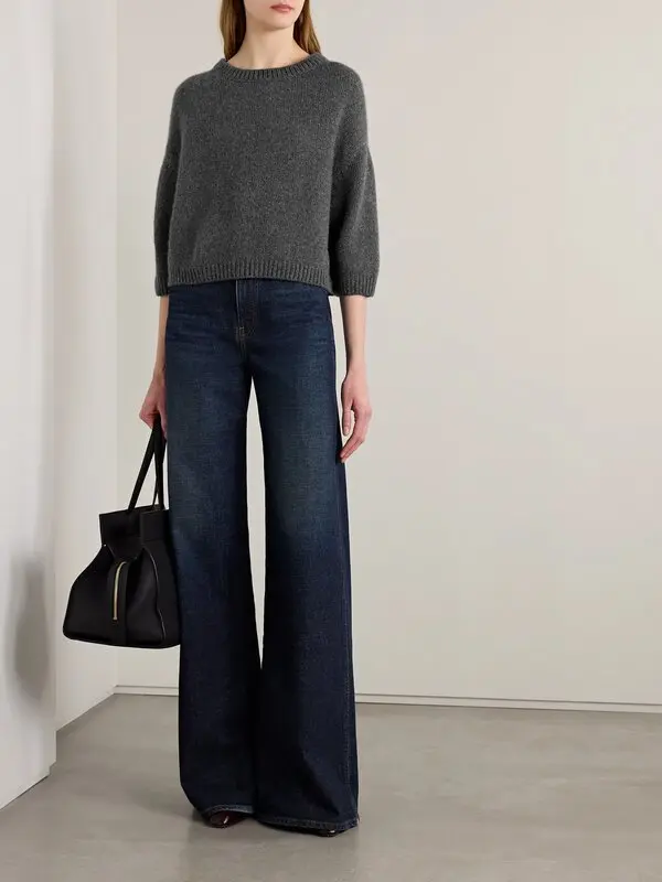 Khaite Sabina Cashmere Sweater - Gray