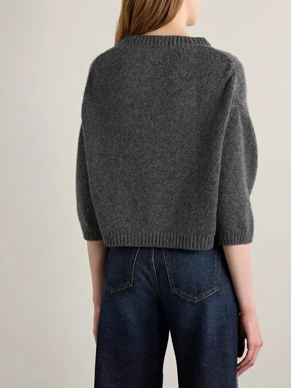 Khaite Sabina Cashmere Sweater - Gray