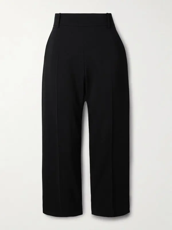 Khaite Cam' Woven Virgin Wool Blend Straight-leg Trousers