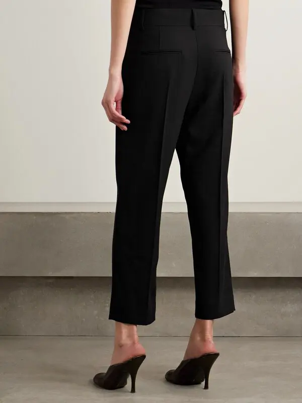 Khaite Cam' Woven Virgin Wool Blend Straight-leg Trousers