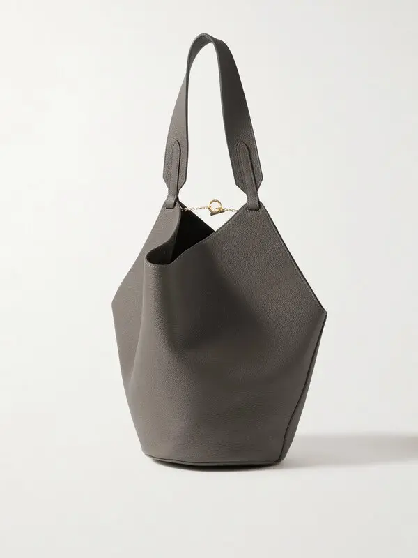 Khaite Lotus Small Textured-leather Tote