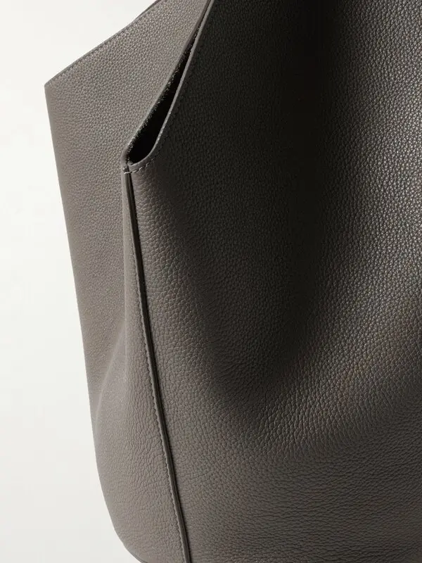 Khaite Lotus Small Textured-leather Tote