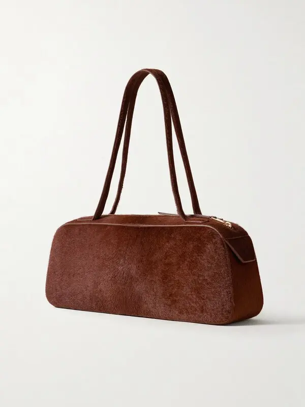 Khaite Simona Calf Hair Shoulder Bag - Red