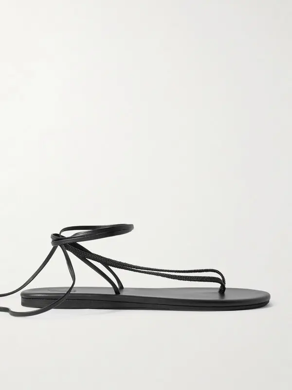 ANCIENT GREEK SANDALS Sfendoni Sandals - Black