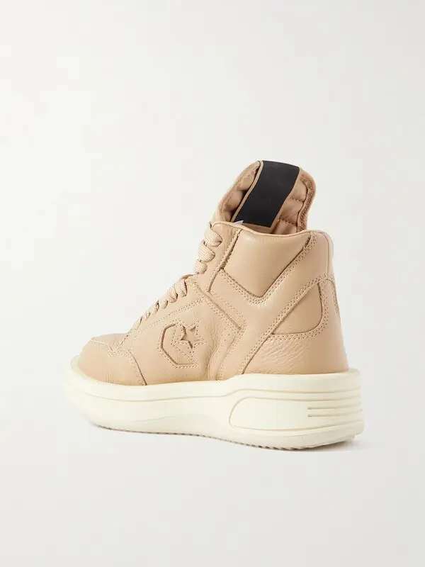 Rick Owens X Converse Turbowpn Leather High-top Sneakers - Neutrals