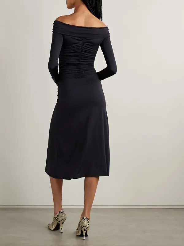 Altuzarra Callie Ruched Stretch-jersey Midi Dress