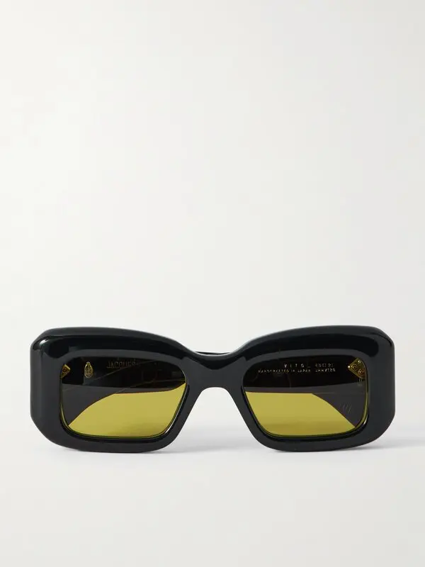 JACQUES MARIE MAGE Vito Square-frame Acetate Sunglasses - Black