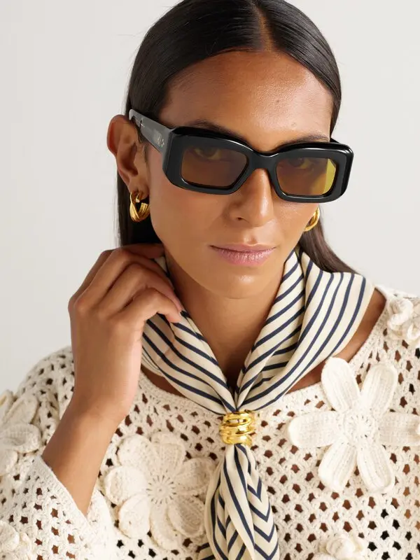 JACQUES MARIE MAGE Vito Square-frame Acetate Sunglasses - Black