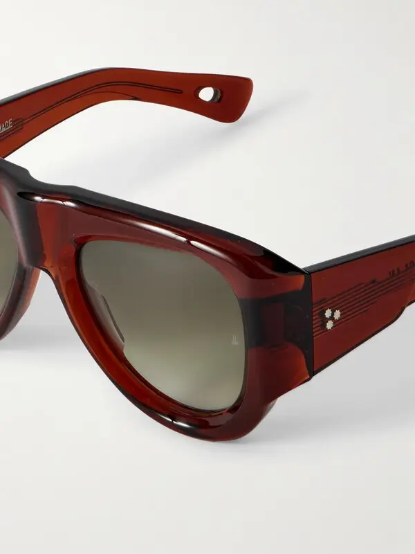 JACQUES MARIE MAGE Barclay Aviator Sunglasses - Brown