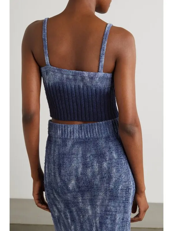 Altuzarra Hand-dyed Silk Bralette - Blue