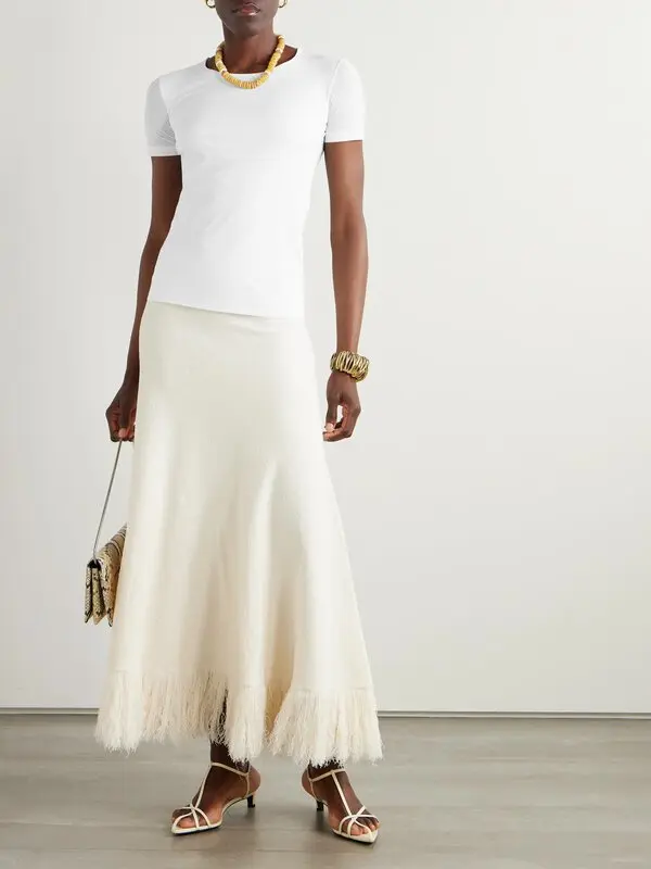 JIL SANDER Stretch-jersey T-shirt - Neutrals