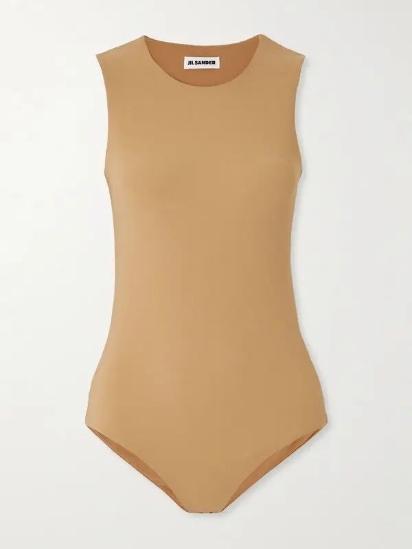 JIL SANDER Stretch-jersey High Neck Bodysuit - Neutrals