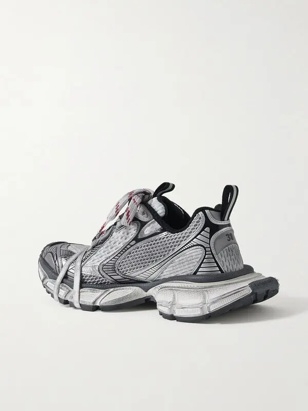 Balenciaga 3xl Mesh And Rubber Sneakers - Gray