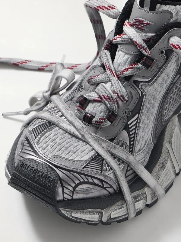 Balenciaga 3xl Mesh And Rubber Sneakers - Gray