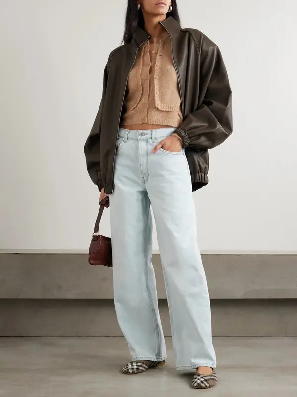 ANINE BING Manon High-rise Wide-leg Jeans - Blue