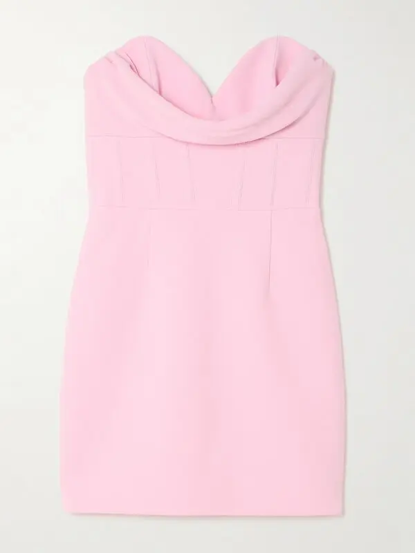 Rebecca Vallance Strapless Draped Corset Mini Dress - Pink