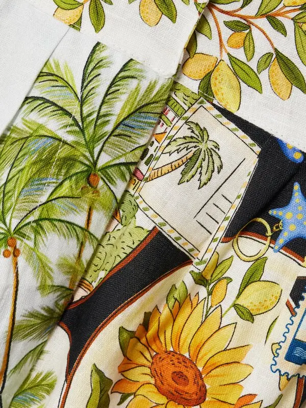 Farm Rio Printed Linen Shorts