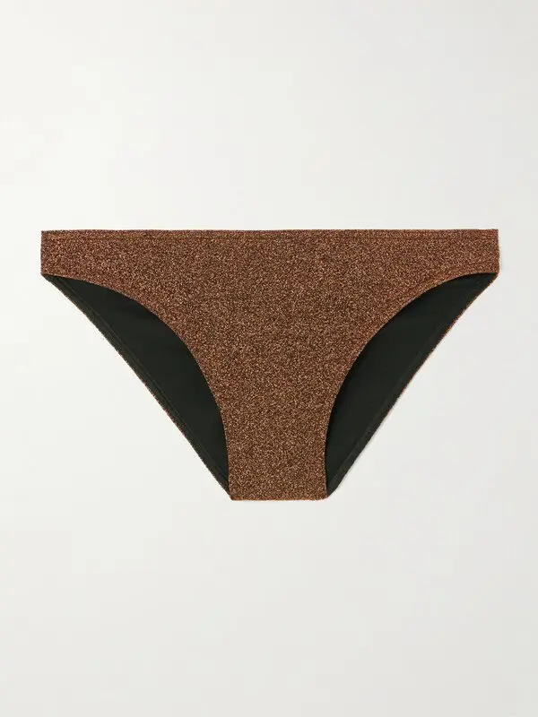 ERES Metallic Bikini Briefs - Brown