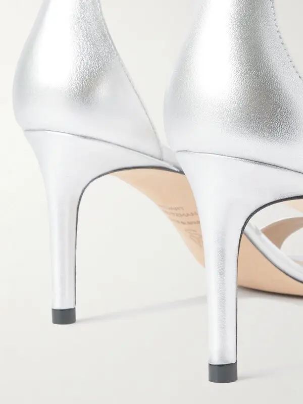 STUART WEITZMAN Metallic Leather Sandals