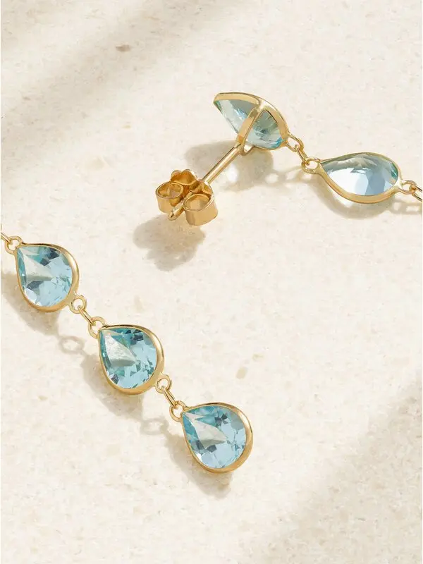 Jia Jia Gold Topaz Chakra Drop Earrings