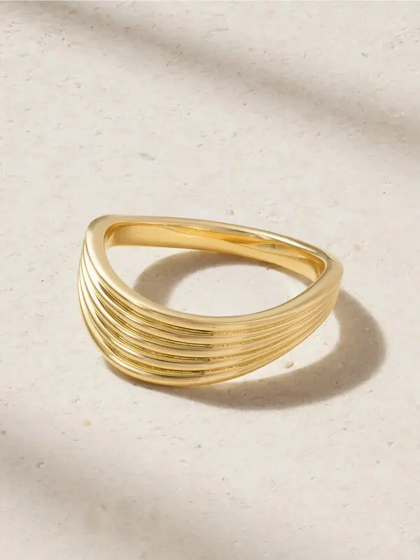 Fernando Jorge 18-karat Stream Lines Wave Ring - Gold