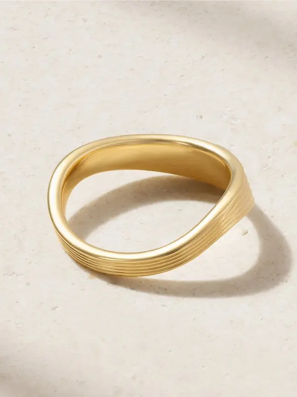 Fernando Jorge 18-karat Stream Lines Wave Ring - Gold