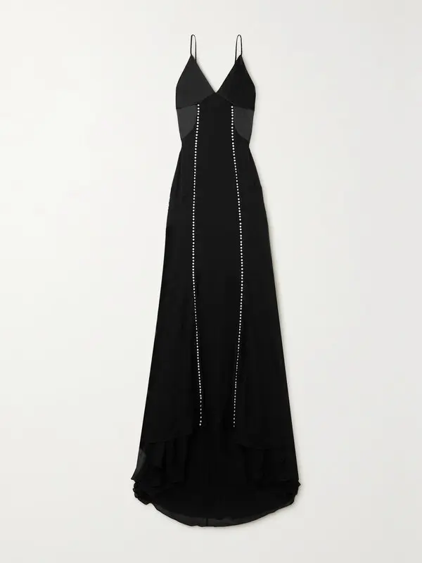 Givenchy Embellished Silk-satin, Silk-chiffon And Silk-lace Gown