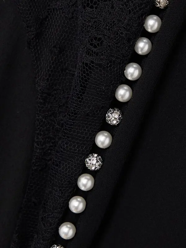 Givenchy Embellished Silk-satin, Silk-chiffon And Silk-lace Gown